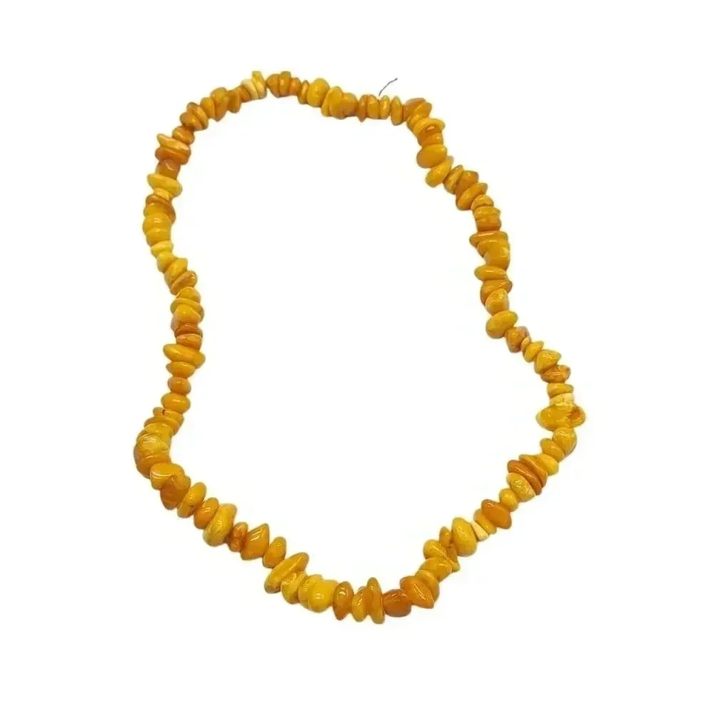 Vintage | Jewelry | Vintage Amber Butterscotch Egg Yolk Chunky Beaded ...